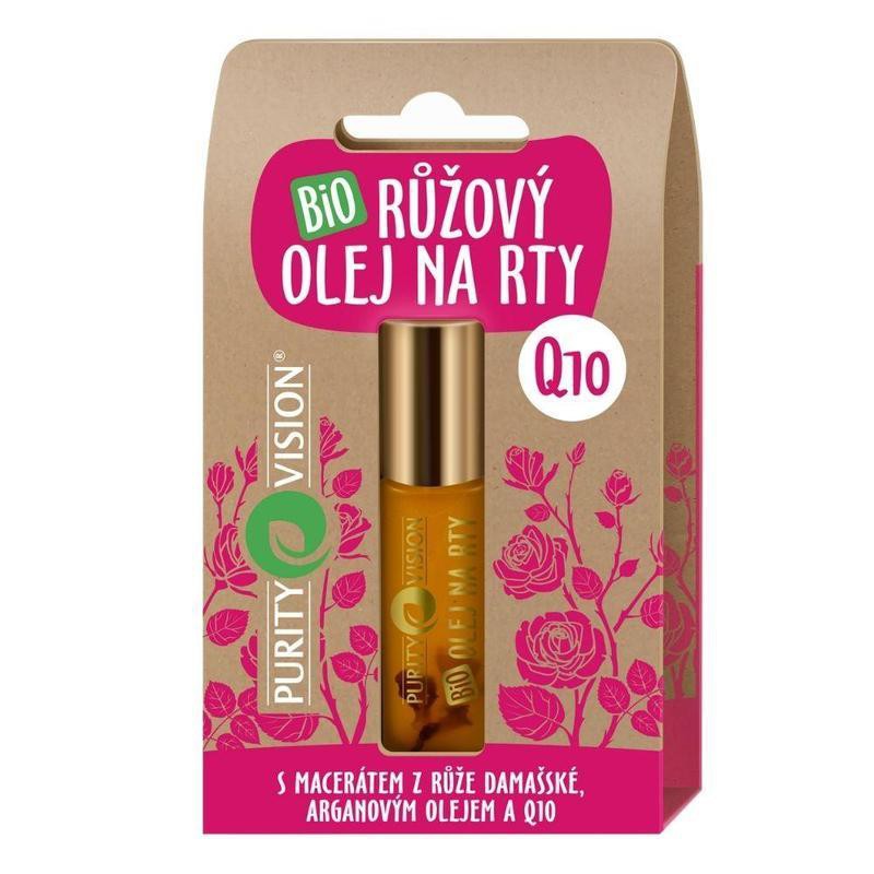 Purity Vision BIO Růžový olej na rty s Q10 10 ml - Dermatokosmetika.cz